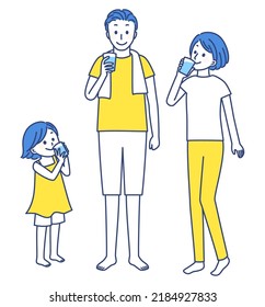 Illustration People Drinking Water Stock Vector (Royalty Free ...
