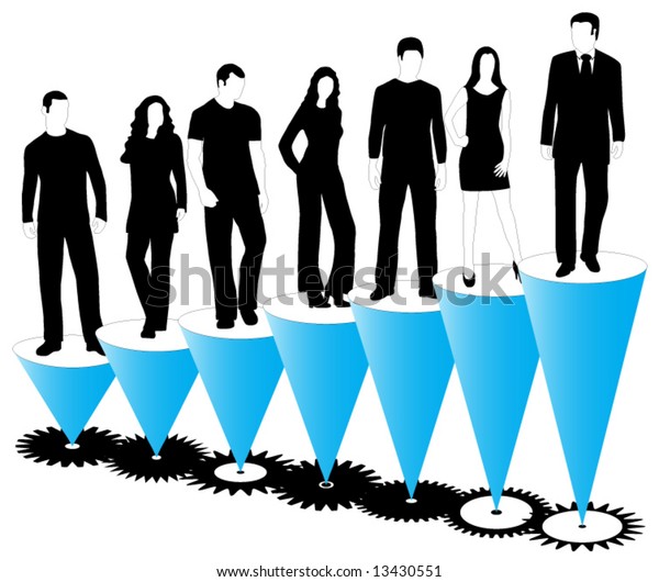 Illustration People Graph Stock Vector (Royalty Free) 13430551 ...