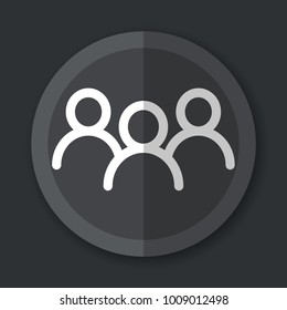 Illustration People Grey Icon Flat Concept Stock Vector (Royalty Free ...