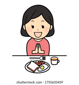 Illustration People Having Breakfast Stock Vector (Royalty Free ...