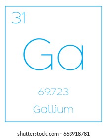 Illustration Periodic Element Gallium Stock Vector (Royalty Free ...