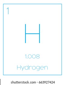 Illustration Periodic Element Hydrogen Stock Vector (Royalty Free ...