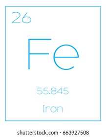 Illustration Periodic Element Iron Stock Vector (Royalty Free ...