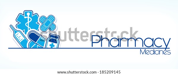 Illustration Pharmacy Sign Design Isolated On Stock Vector (Royalty ...