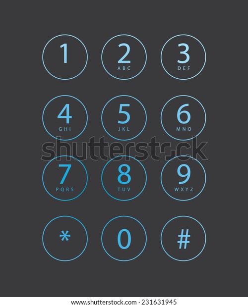 Illustration Phone Keypad Touchscreen Device Stock Vector (Royalty Free ...