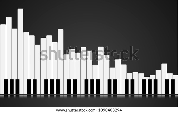 Illustration Piano Key Equalizer Concept Eps10 Stock Vector (Royalty ...