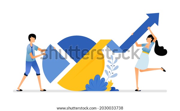 Illustration Pie Chart On Differentiation Infographic Stock Vector ...