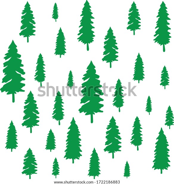 Illustration Pine Tree Cartoon Style Isolated Stock Vector (Royalty ...