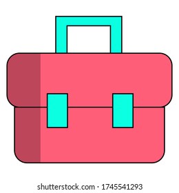 Illustration Pink Briefcase Vector Illustration White Stock Vector ...