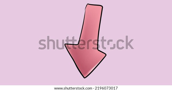 Illustration Pink Down Arrow Can Be Stock Vector (Royalty Free ...