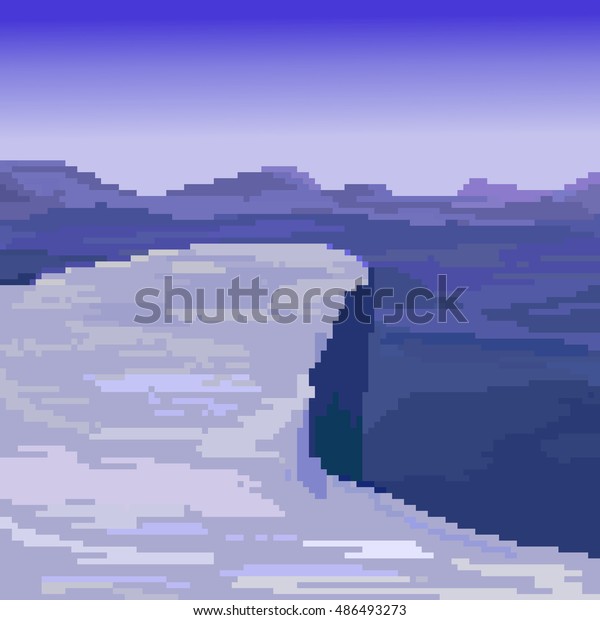 Illustration Pixel Art Iceberg Vector Pixel Stock Vector (Royalty Free ...