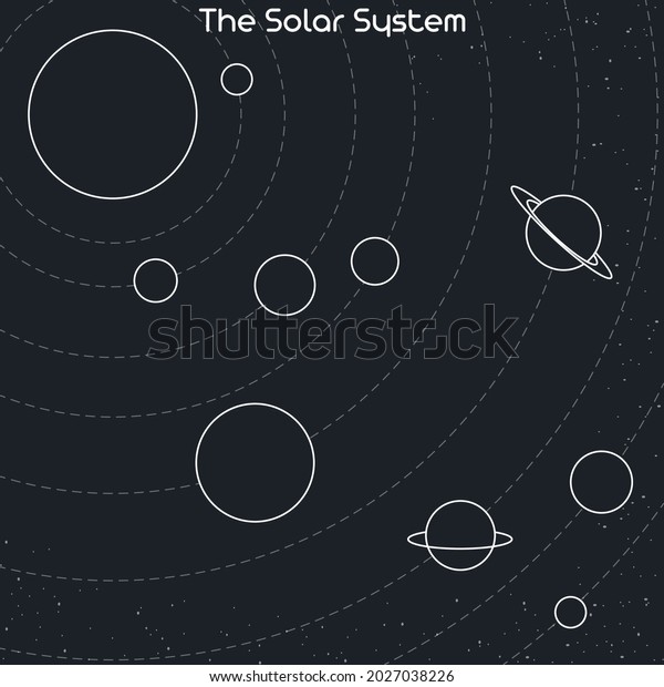 Illustration Planets Solar System Their Orbits Stock Vector (Royalty ...