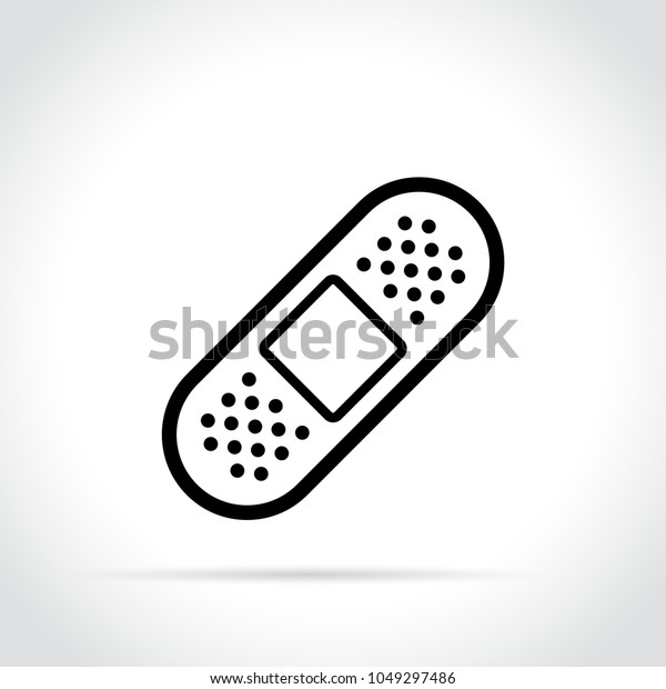 Illustration Plaster Icon On White Background Stock Vector (Royalty ...
