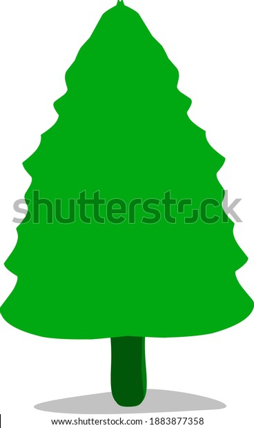 Illustration Pohon Cemara Simple Vextor Background Stock Vector ...