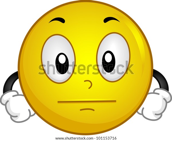 Illustration Pokerfaced Smiley Stock Vector (Royalty Free) 101153716 ...