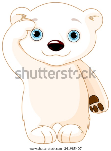 Illustration Polar Bear Saluting Stock Vector (Royalty Free) 341985407 ...