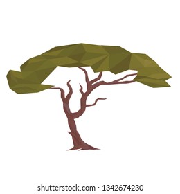 Illustration Polygon Shaped Tree Stock Vector (Royalty Free) 1342674230 ...