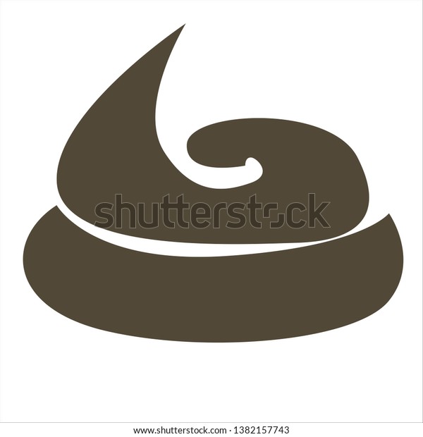 Illustration Poop Flat Icon Stock Vector (Royalty Free) 1382157743 ...