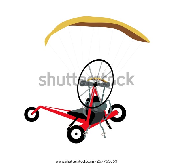 Illustration Powered Paraglider Electric Paramotor Made Stock Vector ...