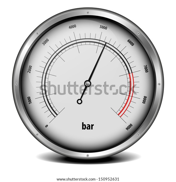 Illustration Pressure Meter Gauge Stock Vector (Royalty Free) 150952631 ...