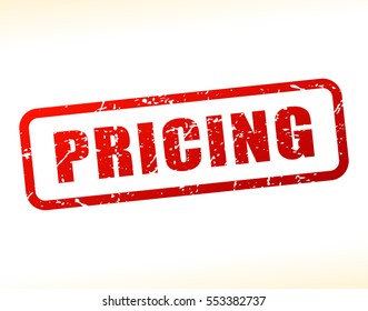Illustration Pricing Text Buffered On White Stock Vector (Royalty Free ...