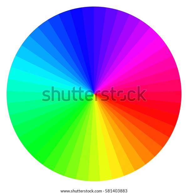Illustration Printing Color Wheel Different Colors: vector de stock ...