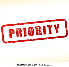 Illustration Priority Stamp On White Background Stock Vector (Royalty ...