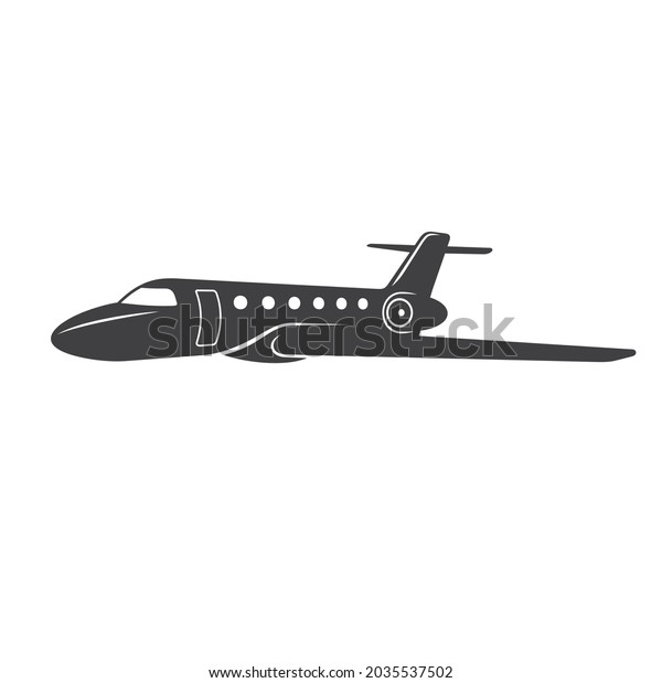 Illustration Private Jet Private Jet Icon Stock Vector (Royalty Free ...