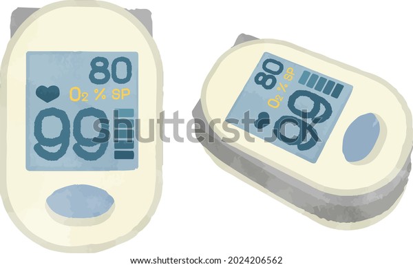 Illustration Pulse Oximeter Separately Stock Vector (Royalty Free ...