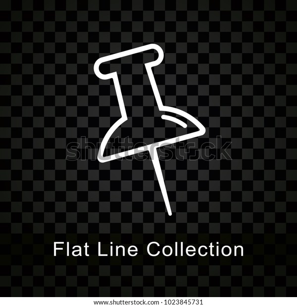 Illustration Push Pin Icon On Checkered Stock Vector (Royalty Free ...