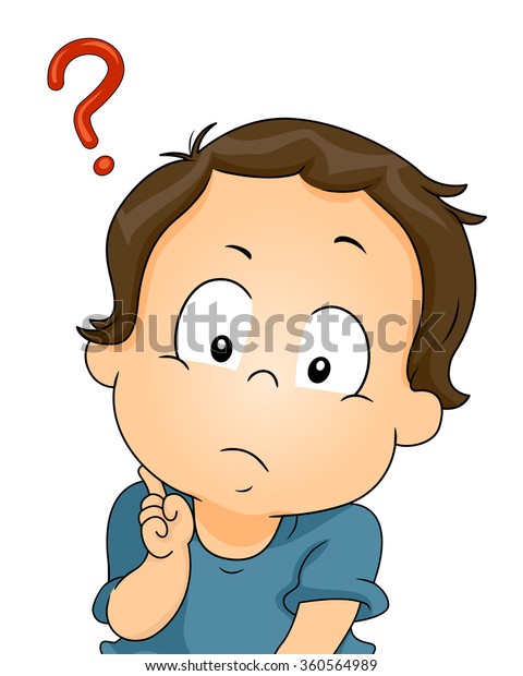 Illustration Puzzled Baby Question Mark Beside Stock Vector (Royalty ...