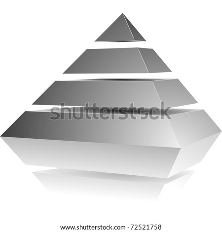 Illustration Pyramid Four Levels Stock Vector (Royalty Free) 72521758 ...