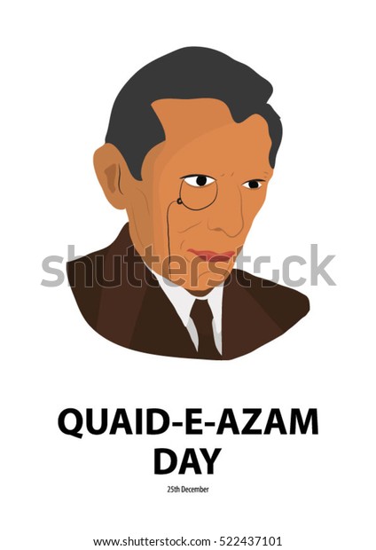 Illustration Quaid E Azam Day Vector Stock Vector (Royalty Free ...