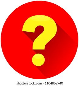 Illustration Question Mark Red Circle Icon 스톡 벡터(로열티 프리) 1104862940 ...