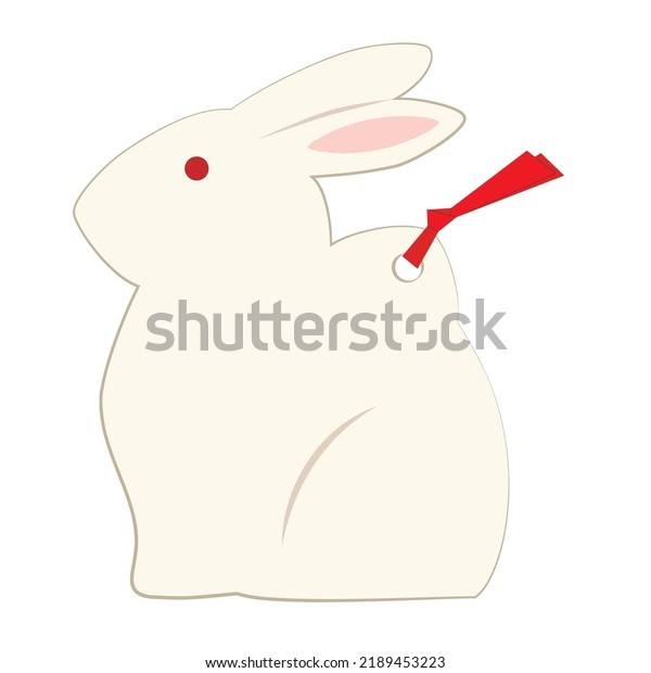 Illustration Rabbit Placed Sideways Stock Vector (Royalty Free ...