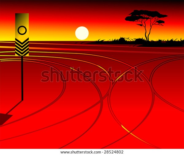 Illustration Railway Signal Post Stock Vector (Royalty Free) 28524802 ...