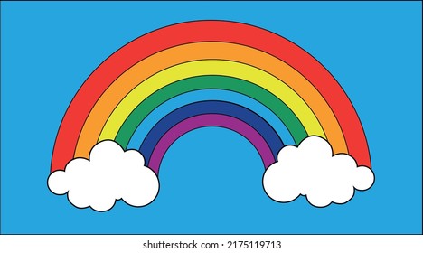 Illustration Rainbow Clouds Editable Vectors Stock Vector (Royalty Free ...