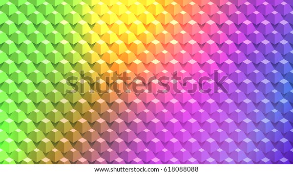 Illustration Rainbow Cubes Stock Vector (Royalty Free) 618088088 ...