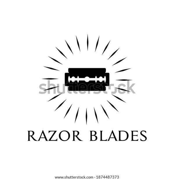Illustration Razor Blade Explosion Logo Design Stock Vector (Royalty ...