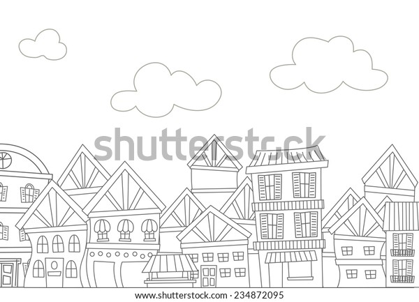 Illustration Ready Print Coloring Page Featuring Stock Vector (Royalty ...