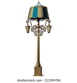 Illustration Realistic Lamppost Stock Vector (Royalty Free) 211394704 ...