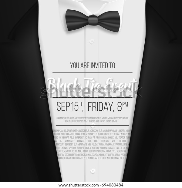 Illustration Realistic Vector Black Suit Black Stock Vector (Royalty ...