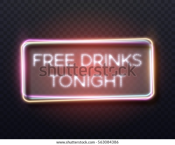 Illustration Realistic Vector Neon Frame Icon Stock Vector (Royalty ...