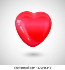 Illustration Red 3d Heart Stock Vector (Royalty Free) 370965344 ...
