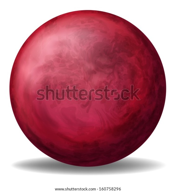 Illustration Red Ball On White Background Stock Vector (Royalty Free ...