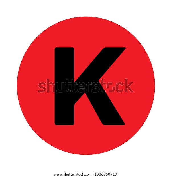 Illustration Red Circle Letter K Stock Vector (Royalty Free) 1386358919 ...
