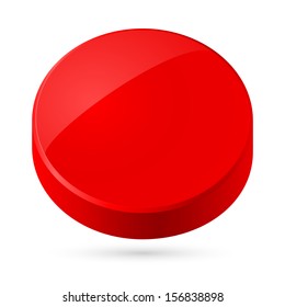 Botón rojo brillante. Ilustración del vector: vector de stock (libre de ...