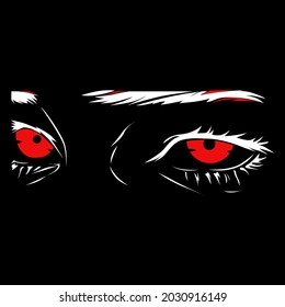 Illustration Red Eye Design Stock Vector (Royalty Free) 2030916149 ...