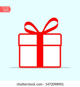 Illustration Red Gift Box Icon On Stock Vector (Royalty Free ...