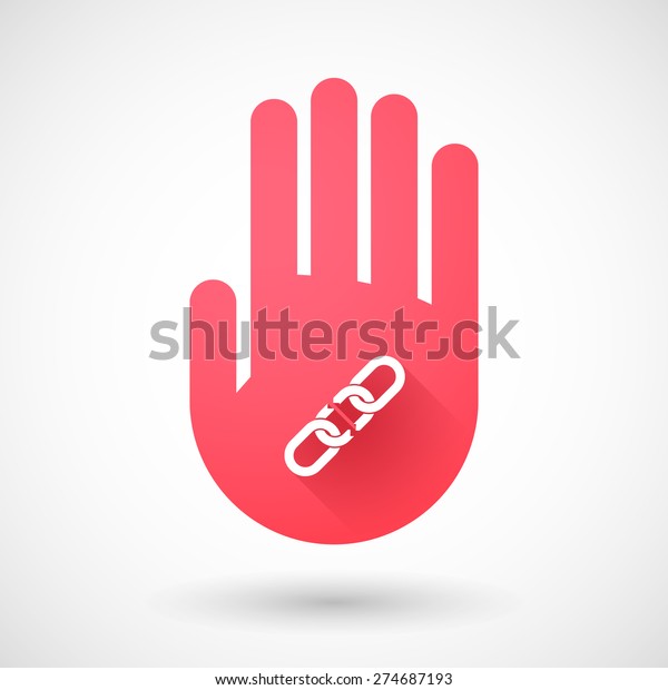 Illustration Red Hand Icon Chain Stock Vector (Royalty Free) 274687193 ...